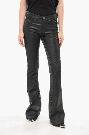 Diesel RED TAG Bootcut-Hose LOVELY aus Leder und Denim Diesel