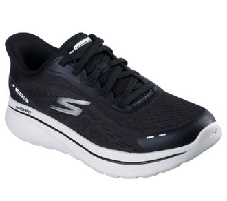 Skechers Go Walk Arch Fit N-Joy Nobend Sneaker f&uuml;r Herren, Schwarzer, wei&szlig;er Rand, 41.5 EU
