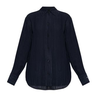 Victoria Beckham Gestreiftes Hemd - - Blouses & Shirts - Damen - Blau - S