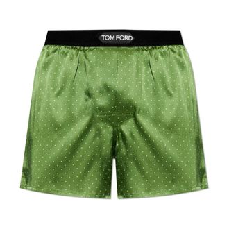 Tom Ford Seidenboxershorts mit Logo - - Underwear - Herren - Gr&uuml;n - S
