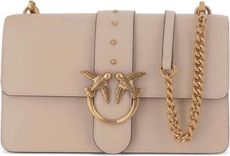 Pinko Pinko, Femme, Sacs, Beige, Taille: ONE Size Love One Crossbody Bag