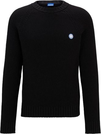 HUGO BOSS Hugo - Pullover f&uuml;r Herren/Damen Unisex, Regul&auml;r, Raglan&auml;rmel (Schwarz)
