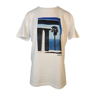 P.A.R.O.S.H. Wei&szlig;es bedrucktes T-Shirt - - Tops - Damen - Beige - S
