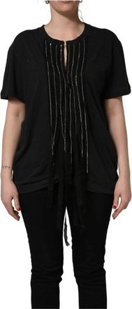 Dsquared2 Femme, Tops, Noir, Taille: 40 FR T-Shirt Manches Courtes