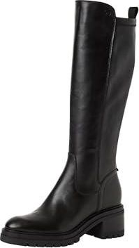 Tamaris Femme Damen Long Boot Flat 1-25505-45 Botte Haute Jusquau Genou, Noir, 38 EU
