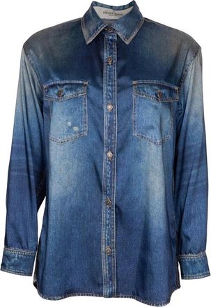 Golden Goose Femme, Blouses et Chemises, Bleu, Taille: 40 FR Chemise Effet Denim Fluide Journey