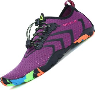 Saguaro Kinder Badeschuhe Damen Wasserschuhe Mädchen Aquaschuhe Barfußschuhe rutschfeste Strandschuhe Sommer Schwimmschuhe FrauenSchuhe, Stil 1: Lila, 36 EU