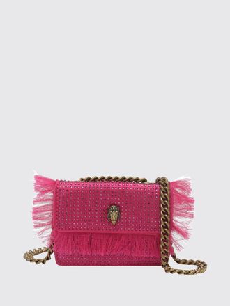 Kurt Geiger Mini sac Kensington en satin avec franges en cristal