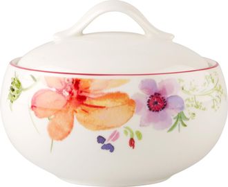 Villeroy & Boch Mariefleur Zuckerdose Bunt, Spülmaschinenfest, Mikrowellensicher, Zuckerdose mit Deckel, Zucker Behälter, Aufbewahrung, Kaffeezubehör, Blümchengeschir