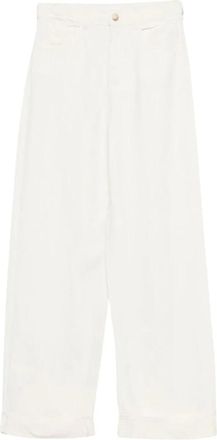 Emporio Armani Femme, Pantalons, Beige, Taille: W28 Pantalon en m&eacute;lange de lin