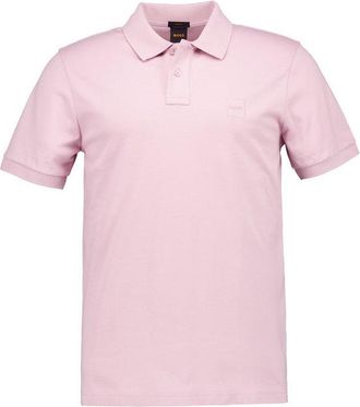 Boss Orange by Hugo Boss BOSS Orange Herren Polo-Shirt rosa Slim Fit