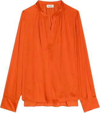 Zadig&Voltaire Tink Satin-Bluse - Orange