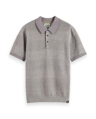 Scotch & Soda Knitted Tone On Tone Striped Regular Fit Polo