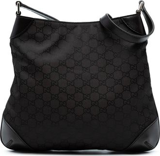 Gucci Hobo Bags - GG Nylon Hobo Bag - Gr. unisize - in Braun - f&uuml;r Damen