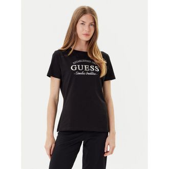 Guess T-Shirt V5YI12 J1314 Schwarz Regular Fit
