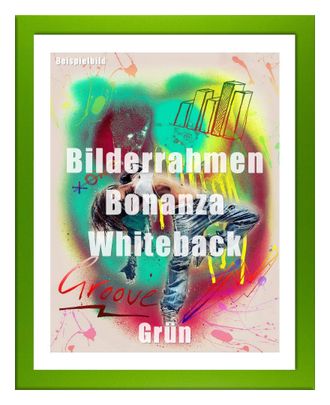 Homedecoration Bilderrahmen Bonanza Whiteback Bildgröße 20 x 30 cm mit weißer Rückwand in Grün Hellgrün mit Acrylglas klar 1 mm in 52 Farben