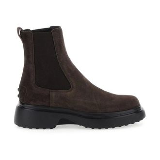Tod's Femme, Chaussures, Brun, Taille: 38 1/2 EU Bottines Chelsea en daim