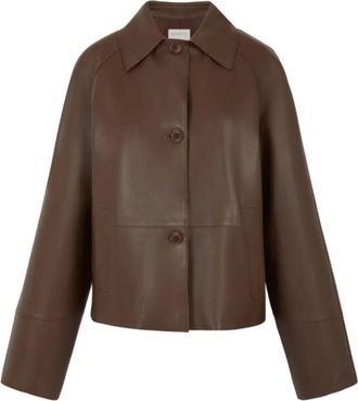 P.A.R.O.S.H. P.a.r.o.s.h., Femme, Vestes, Brun, Taille: 40 FR Veste en cuir