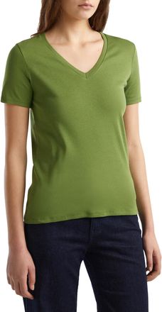 Benetton Damen 3ga2e4230 T-Shirt, Waldgr&uuml;n, 2g3, M