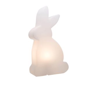 8 Seasons design Shining Rabbit LED Deko-Lampe Hase, H&ouml;he: 50cm (Wei&szlig;), E27 Fassung inkl. Leuchtmittel in warmwei&szlig;, Outdoor als Oster-Deko, Indoor als Kinderzim