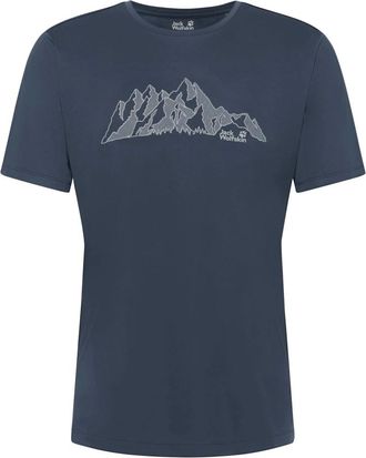 Jack Wolfskin Homme, Sport, Bleu, Taille: L Peak Graphic T