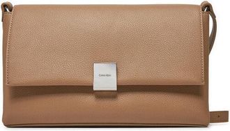 Calvin Klein Handtasche Ck Plaque Medium Shoulder Bag K60K612783 Braun