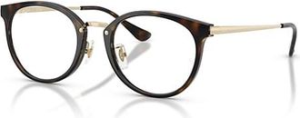 Ray-Ban Rb7266d Optics Hellgold Fassung Klar Glas Polarisiert 49-20