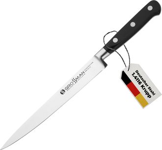 Greta Magnusson-Grossman 007EP - Elite Pro | Tranchiermesser 31,5 cm | Ultrascharfer K&uuml;chenmesser | Deutschem Edelstahl Klinge 18,8 cm | mit Ergonomischen Griff 12,7 cm (115 G