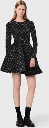 Maje Skaterkleid Mit Perlen Und Strass - Schwarz - Maje