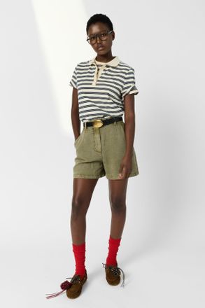 Gerard Darel Polo ray&eacute; en coton - MARCIE - Marine