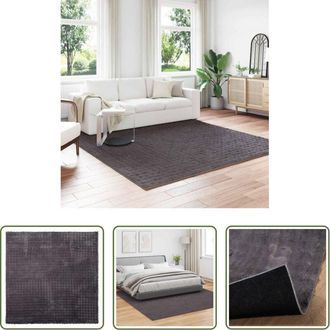 vidaXL Teppich f&uuml;r Innenr&auml;ume - Bereichsteppiche SIROLO Anthrazit 240 x 240 cm Polyester