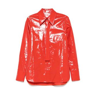Jil Sander Krawattenhemd - - Blouses & Shirts - Damen - Rot - S