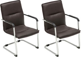 Clp 2er Set Freischwinger Seattle Kunstleder braun