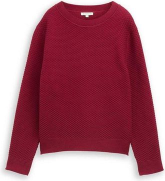 Tom Tailor Rundhalspullover Cloud Knit Strukturierter Baumwollstrick