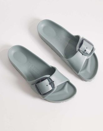 Birkenstock Madrid - Sandales en EVA &agrave; grosse boucle - Sauge pur-Bleu