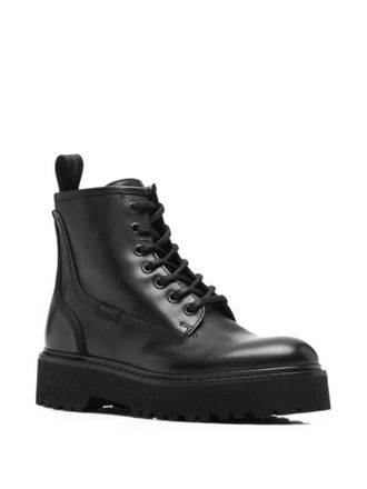 Woolrich Leather Lace-Up Boot - Black