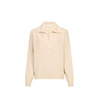 Victoria Beckham Pull col V &agrave; revers en laine et cachemire