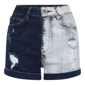 Philipp Plein Tie Dye Denim Hot Pants - - Shorts - Damen - Blau - 2XS