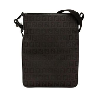 Fendi Pre-owned Zucchino Canvas Crossbody Bag - - Pre-owned - Damen - Schwarzk - ONE SIZE