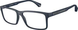 Emporio Armani Homme, Accessoires, Bleu, Taille: 56 MM Rectangle Optical Frame