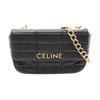 Celine Pre-owned Matelasse Monochrome Leder Schultertasche - - Pre-owned - Damen - Schwarzk - ONE SIZE