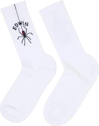 Edwin Homme, Sous-v&ecirc;tements, Blanc, Taille: ONE Size Spider Socks