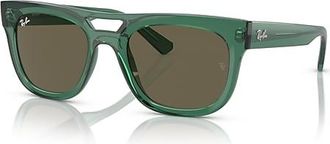 Ray-Ban Phil Bio-based Sonnenbrillen Transparent Grün Fassung Braun Glas 54-21