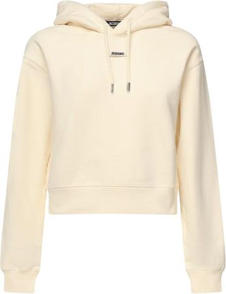 Jacquemus Femme, Sweatshirts et sweats à capuche, Beige, Taille: 36 FR Pull Beige en Coton avec Capuche