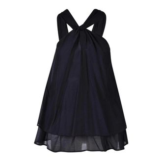 Attic and Barn Seiden Baumwoll Top - - Tops - Damen - Schwarzk - XS
