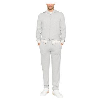 Gran Sasso Casa Frumoasa Trainingsanzug mit Kapuze und Streifen - - Sport - Herren - Grau - 2XL