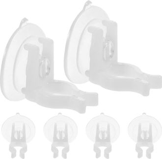 BESPORTBLE HOMOBABE 6 St&uuml;ck Fensterkerzenhalterklemmen mit Transparentem PVC Saugnapf Flammenlose LED Kerzenhalter f&uuml;r Glatte Oberfl&auml;chen Stabiler Halt f&uuml;r Elekt