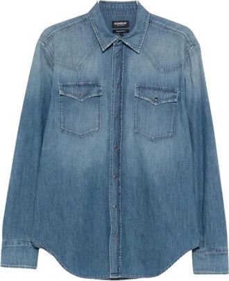 Dondup Homme, Chemises, Bleu, Taille: XL Camicia Regular in Denim