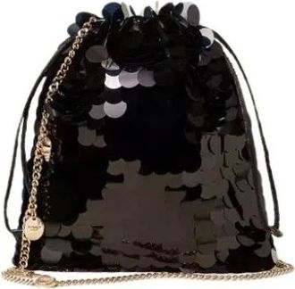 Twinset Femme, Sacs, Noir, Taille: ONE Size Pochette &agrave; Cordon Coulissant en Satin