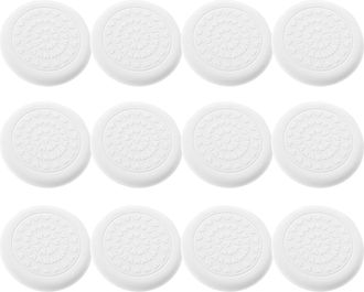 NUOBESTY Silikon M&ouml;belgleiter 12 St&uuml;ck Stuhlbeinschoner Boden Und M&ouml;belschoner rutschfest Ger&auml;uscharm 5cm Wei&szlig; F&uuml;r St&uuml;hle Tische Und B&uuml;roausstattung